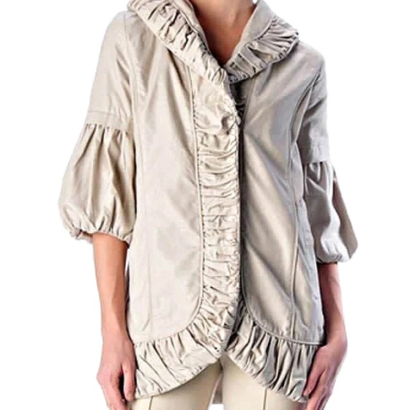 Ryu | Jackets & Coats | Ryu Parchment Pleated Collar Nwt Jacket 34 ...